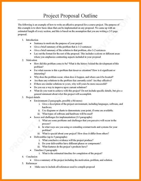 Simple Project Proposal Template