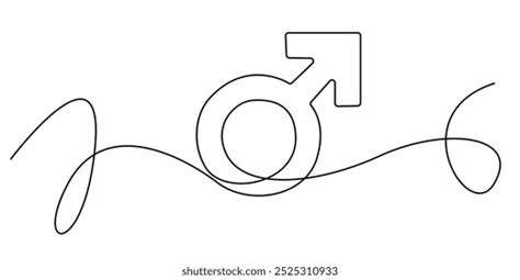 Female Gender Icon Line Continuous Drawing Stock Vector Royalty Free