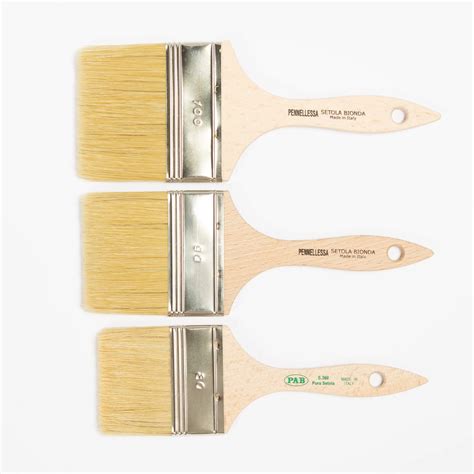 Pab Pure Bristle Flat Brush Inox Craft And Canvas