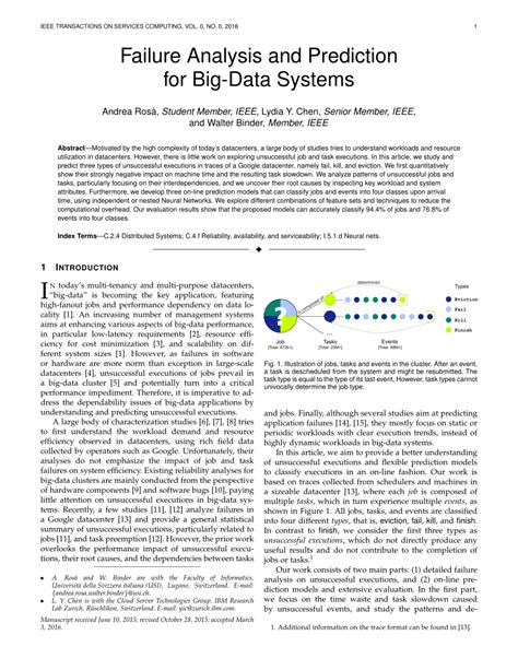 PDF Failure Analysis And Prediction For Big Data Systems