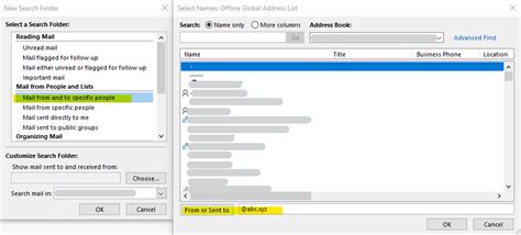 microsoft outlook create a rule if sender or any recipient s email