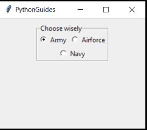 Python Tkinter Radiobutton How To Use Python Guides