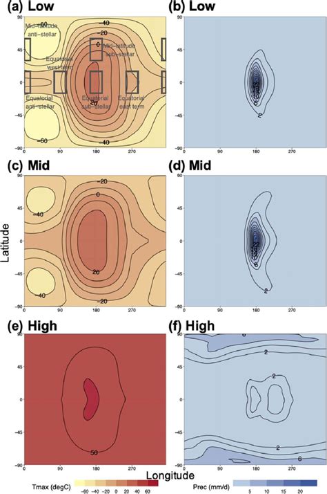Climatology Of A C E Maximum Temperature T Max In °c And B D