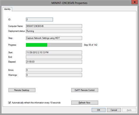 Using DaRT 8 And MDT 2012 Update 1 Monitoring With ConfigMgr 2012 SP1