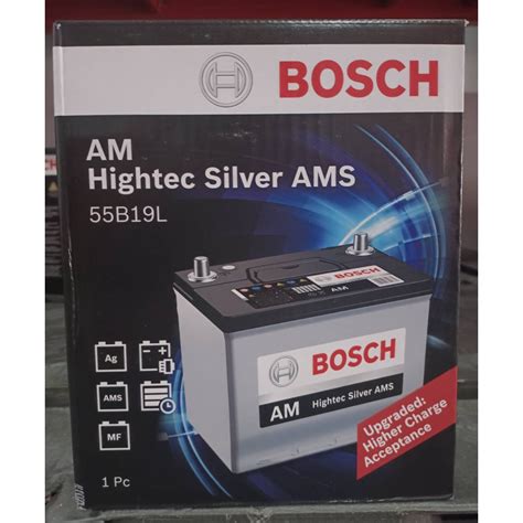 BOSCH 55B19L Hightec Silver AMS# รับประกัน15เดือน#แบตเตอรี่แห้ง# 41 ...