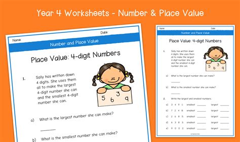 Year 4 Place Value 4 Digit Numbers Worksheets Ks2 Number Worksheets Library