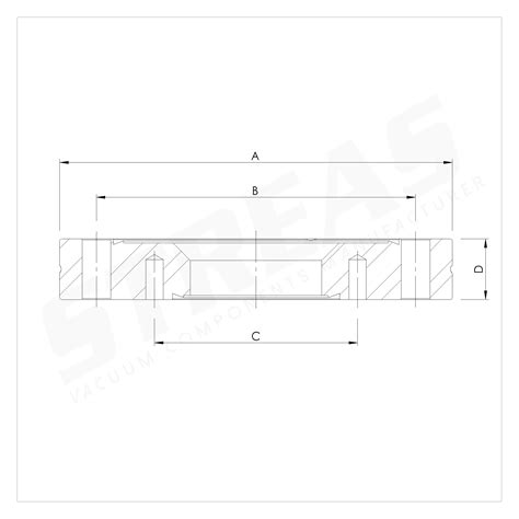 Reducer Flange Zero Lenght Dn10063cf Streas Vacuum Components
