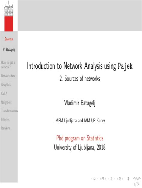 Fillable Online Introduction To Network Analysis Using Pajek 2
