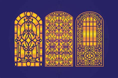 Islamic Decorative Laser Cut Panels Template With Abstract Geometric
