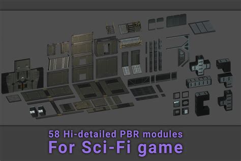 Sci Fi Modular Interior Pbr Assets 3d Sci Fi Unity Asset Store