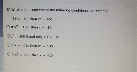 solved what is the converse of the following conditional