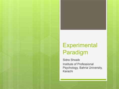 Experimental Paradigm 24042021 075346ampptx