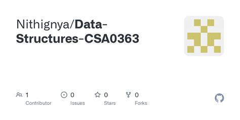 GitHub Nithignya Data Structures CSA