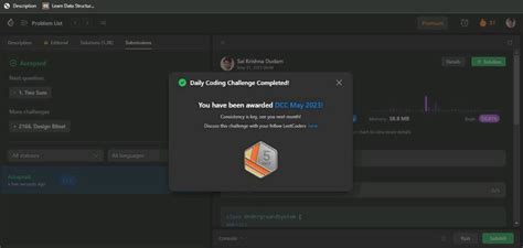 Sai Krishna Dudam On Linkedin Leetcode Leetcode Coding Programming Problemsolving Dsa