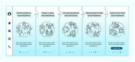 Civil Engineering Work Vector Infographic Template Instructions Layout