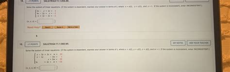 Solved The W Em Is Dependent Express Your Inter Of T Where Chegg Com