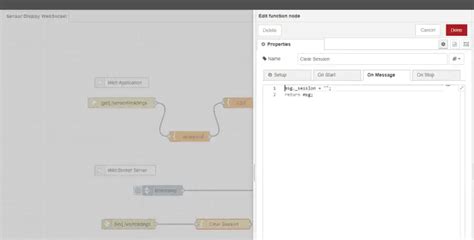 Node Red Display Arduino Sensor Readings Thru Websocket