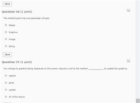 Solved The Method Paint Has One Parameter Of Type Shape Chegg
