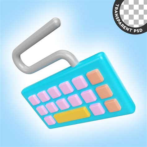 premium psd keyboard 3d illustration icon