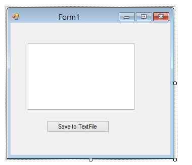 Save Data To Text File In Windows Form Using C