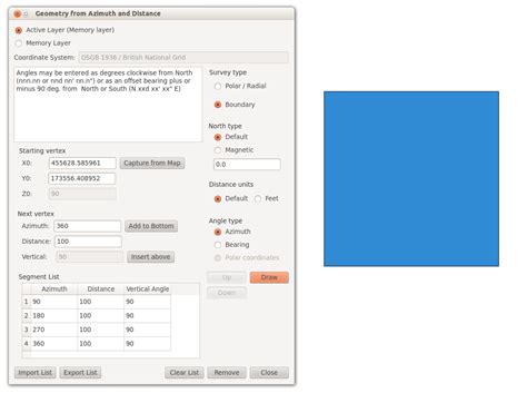 How To Draw A Polygon Given A Distance And Bearing In QGIS Geographic Information Systems