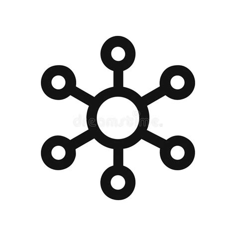 Simple Line Style Connection Node Network Diagram Data Structure Icon Stock Illustration