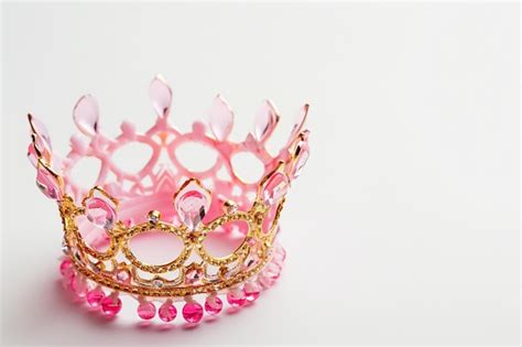 Toy Princess Crown On White Background Premium Ai Generated Image