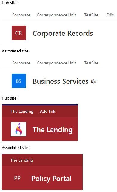 Sharepoint Hub Issues Cross Site Navigation And Associated Sites Not