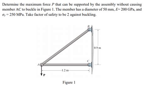 solved determine the maximum force p that can be supported