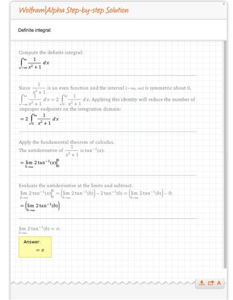 Step By Step Solutions For Definite Integrals In Wolfram Alpha Nerdilandia