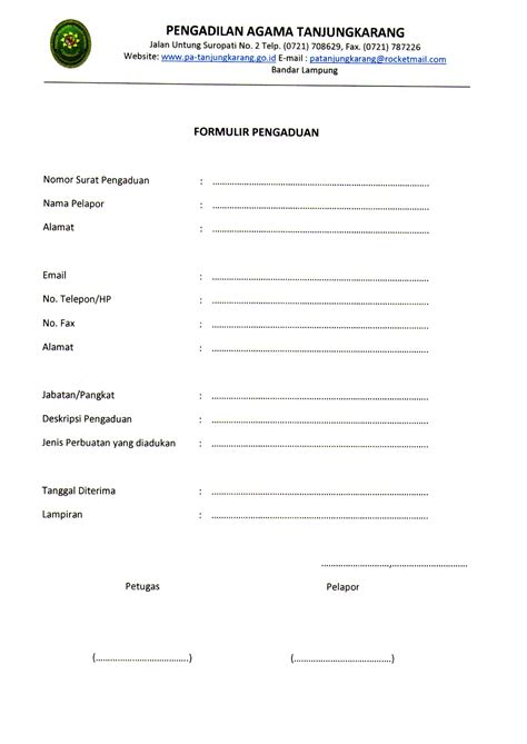 Contoh Formulir Sederhana 54 Koleksi Gambar