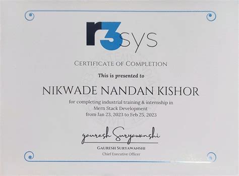 nandan nikwade on linkedin mernstack fullstack internshipcompletion