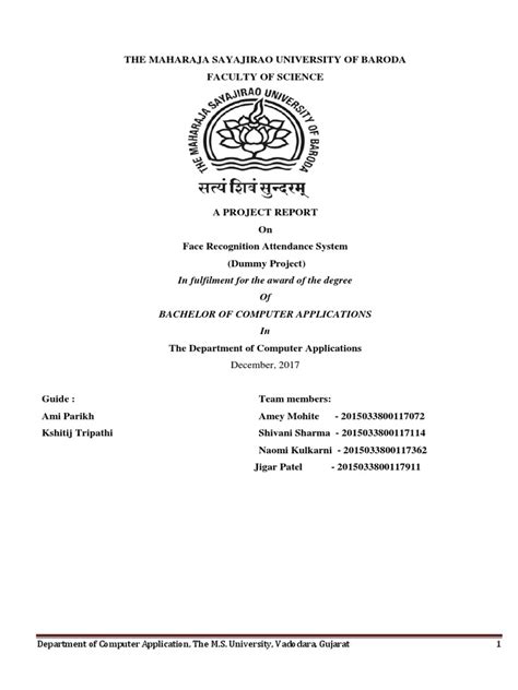 Automated Face Recognition Attendance System Pdf Statistical