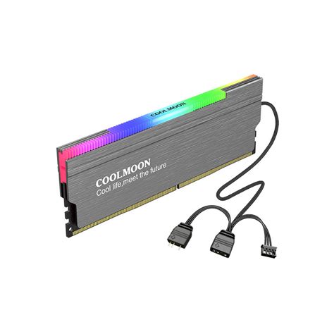 coolmoon argb pasif ram soğutucu 5v3pin masaüstü ram soğutucu gri