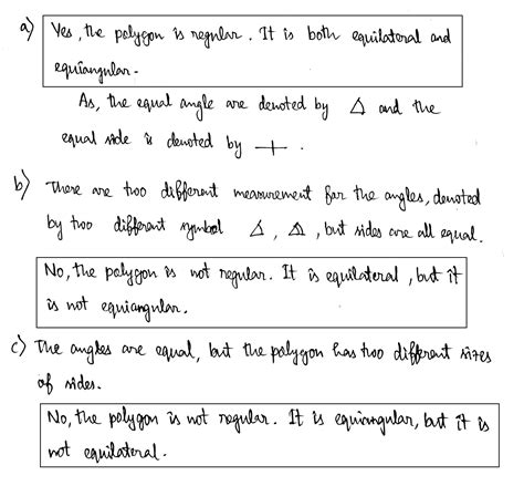 Solved Decide Whether Each Polygon Is Regular Explain Your Reasoning A Course Hero