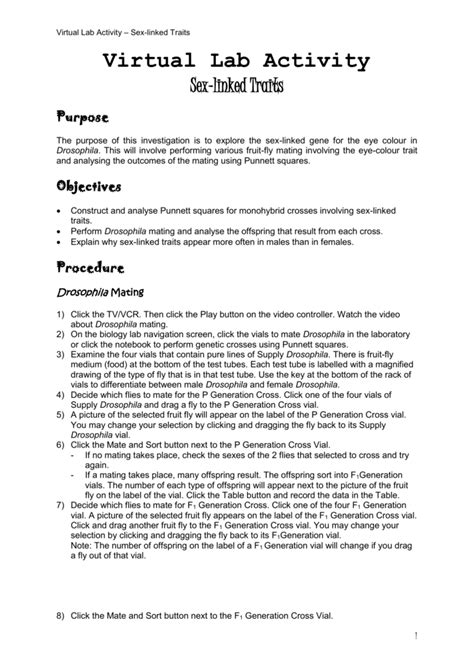 Virtual Lab Activity