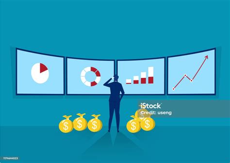 기업인들이 금융 차트가 있는 화이트보드 뒤쪽에 서 있습니다 개념에 대한 스톡 벡터 아트 및 기타 이미지 개념 경영자 금융 Istock