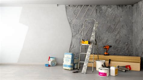 아파트 수리 개념 수리 도구 및 재료는 파괴 된 방 3d 렌더링 이미지에 서 가정의 방에 대한 스톡 사진 및 기타 이미지 가정의 방 개선 건설 산업 Istock