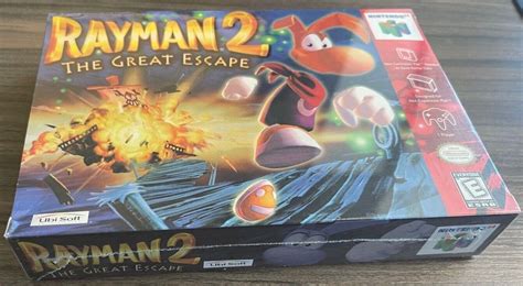 Rayman 2 The Great Escape Video Game Nintendo 64 New In Box Sealed N64