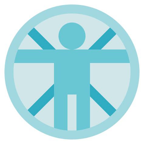 Vitruvian Man Generic Blue Icon