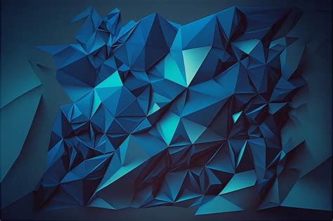 Premium Photo Abstract Polygonal Blue Background 3d Rendering