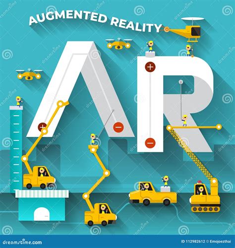 Flat Design Concept Building Text Reach With Construction Team Vector Illustrate Stock Vector