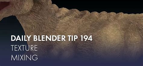daily blender tip 194 texture mixing blendernation