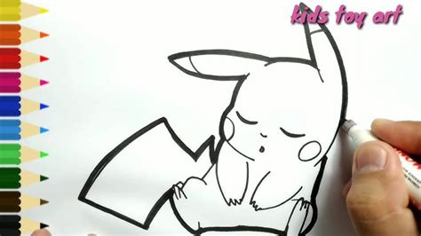 How To Draw Pikachu Sitting Down