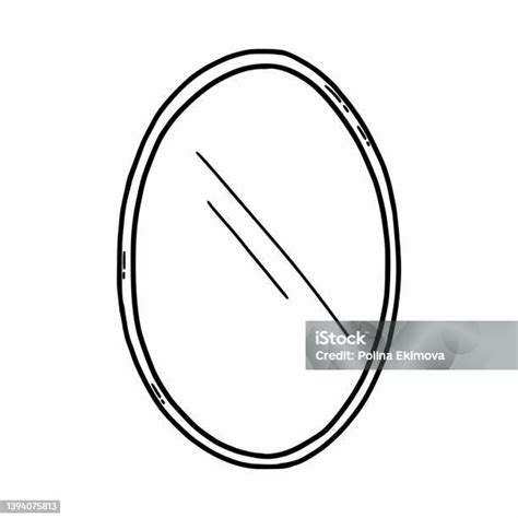 거울 벡터 낙서 일러스트레이션 선 아이콘입니다 집을위한 요소 인테리어 거울에 대한 스톡 벡터 아트 및 기타 이미지 거울