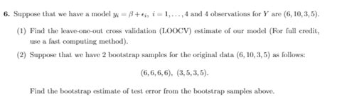 Suppose That We Have A Model Yi Ti I Chegg Com