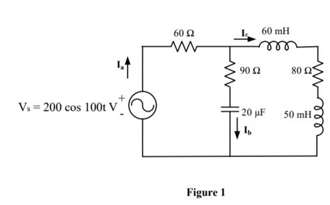 Solved For The Circuit Given In Figure Redraw The Circuit In Phasor Course Hero