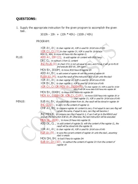 Solution Programming Handcoding Comanlises Pdf Office Equipment