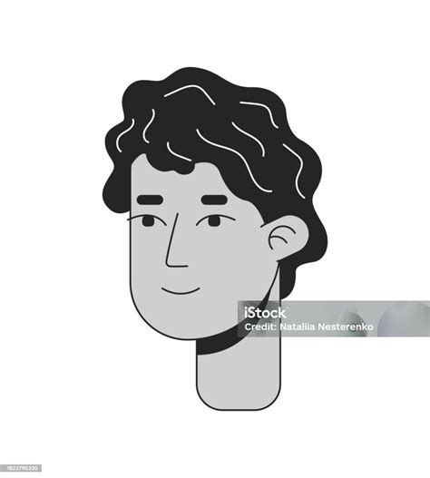 곱슬 머리 히스패닉 청년 흑인과 백인 2d 라인 만화 캐릭터 머리 2차 도형에 대한 스톡 벡터 아트 및 기타 이미지 2차