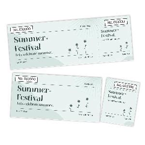 Perforated And Sequential Number Event Ticket